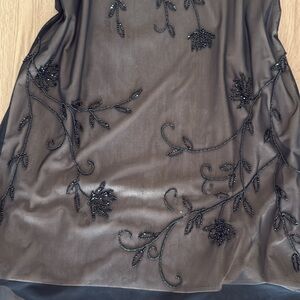 Nina Austin | Dresses | Vintage 9s Nina Austin Sheer Lined Beaded Dress | Poshmark